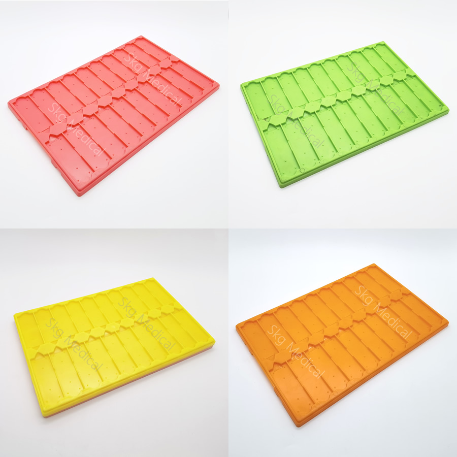 Plastic Tray for Microscope Slide 20 Places Prepared Drying Tray Slides ...